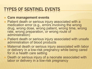 Sentinel Events | PPTX