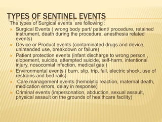 Sentinel Events | PPTX