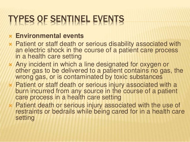 Sentinel Events