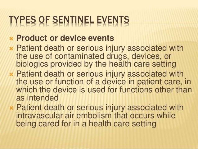 Sentinel Events