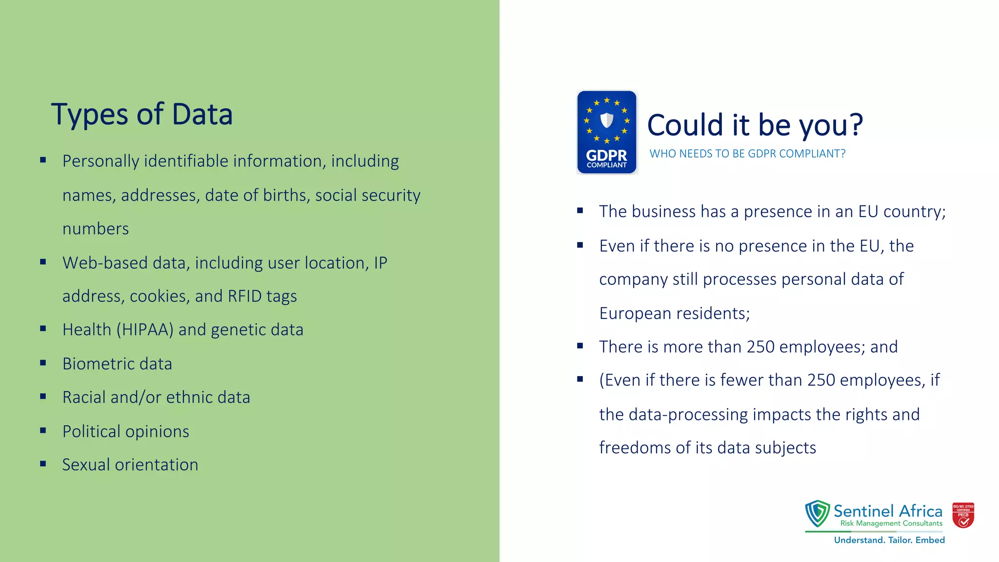 General Data Protection Regulation (GDPR) and ISO 27001 | PDF ...