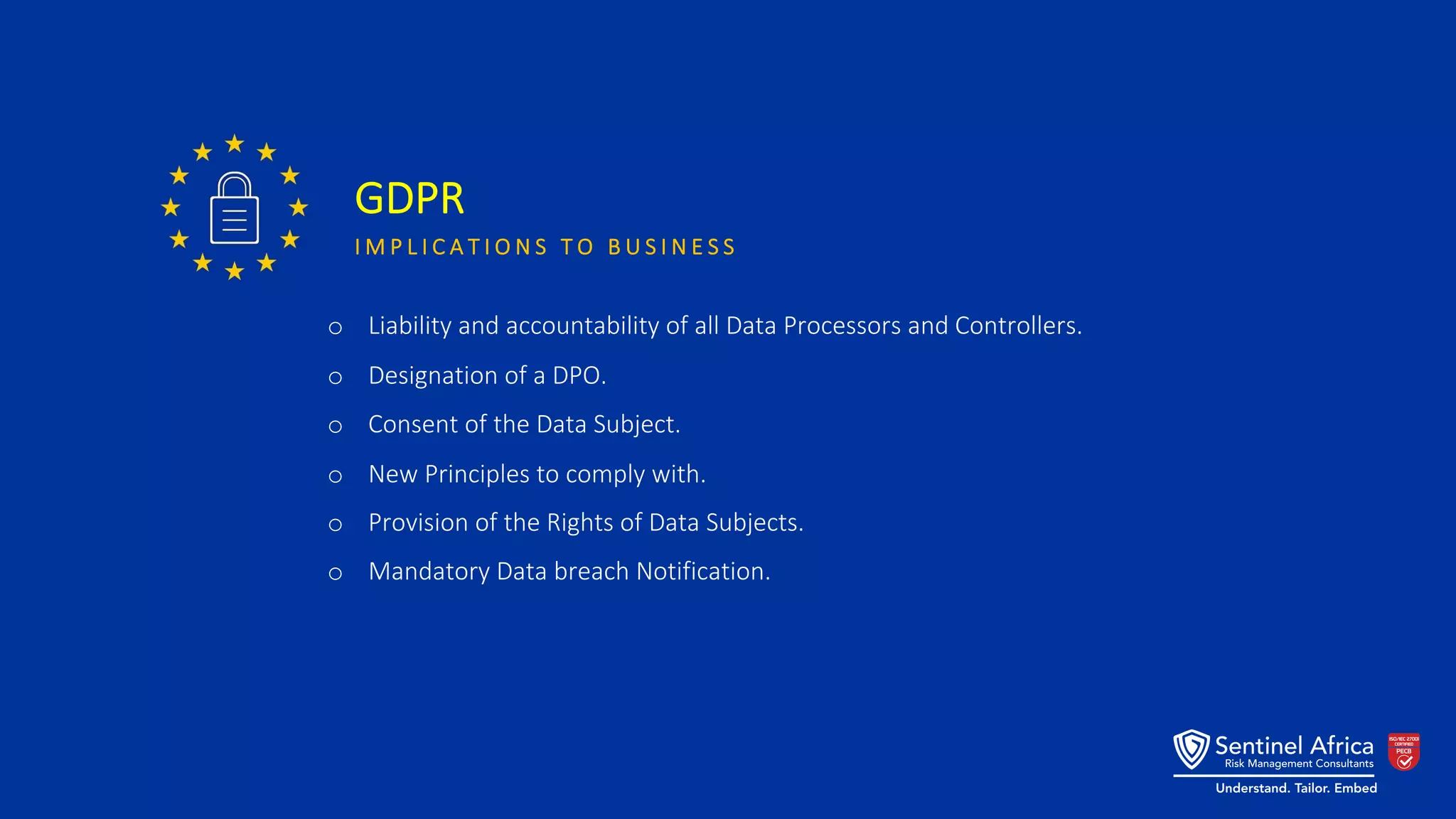 General Data Protection Regulation (GDPR) and ISO 27001 | PDF