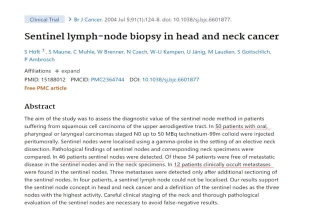 Sentinel Lymph Node Biopsy.pptx | Cancer | Diseases and Conditions