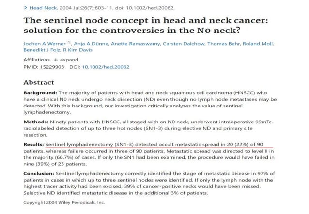 Sentinel Lymph Node Biopsy.pptx | Cancer | Diseases and Conditions