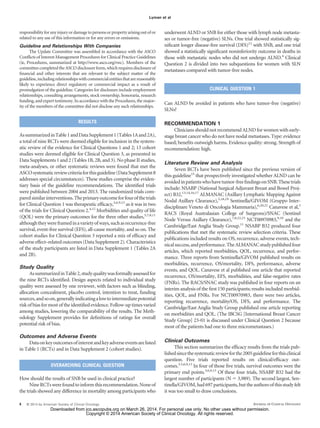 Sentinel Lymph Node Biopsy for Patients with Early Stage Breast Cancer ...