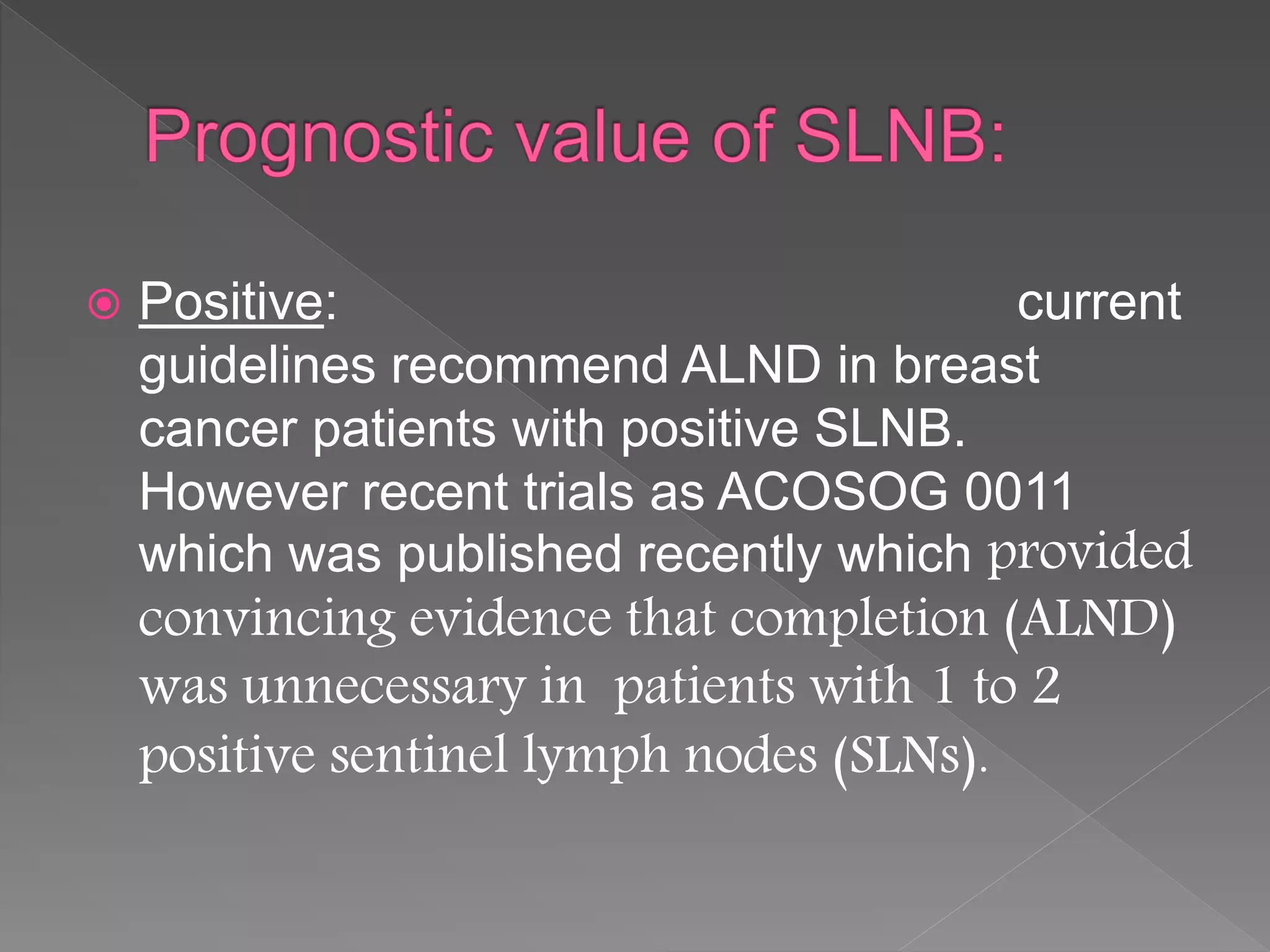 Sentinel lymph node biopsy (slnb) | PPTX