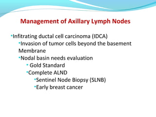 Sentinel lymph node concept in early breast cancer by prof. r. wasike | PPT
