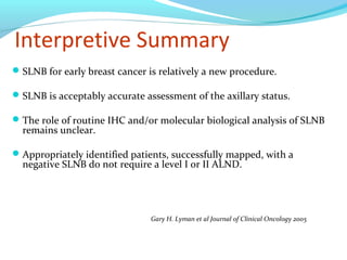 Sentinel lymph node concept in early breast cancer by prof. r. wasike | PPT