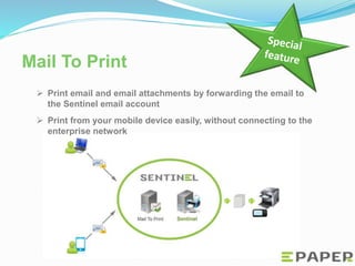 Sentinel print management software, pull printing, secure print release ...