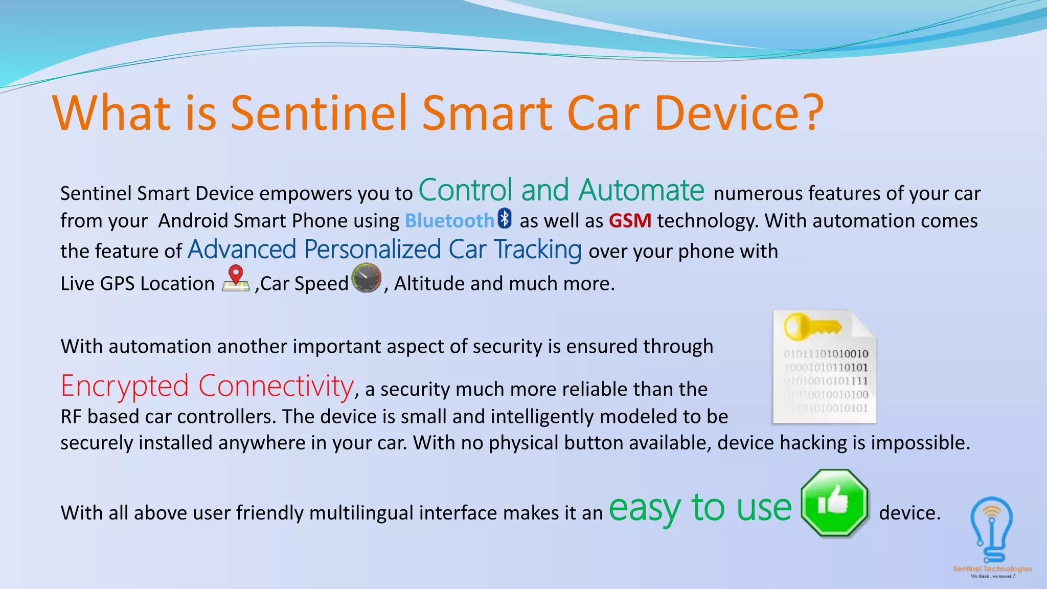 Sentinel Smart Car Devices | PPT