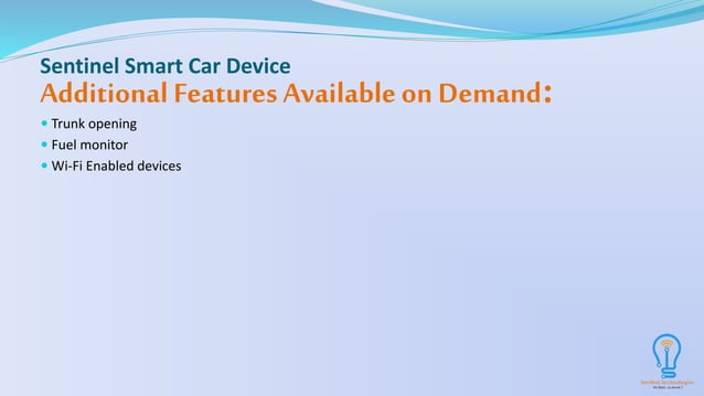 Sentinel Smart Car Devices | PPT