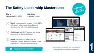 Workshop 1: Safety Leadership in action: The role of safety leadership ...
