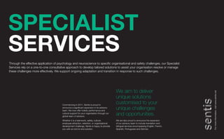 Sentis sentinel safety | PDF