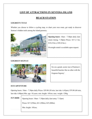 Sentosa island | PDF