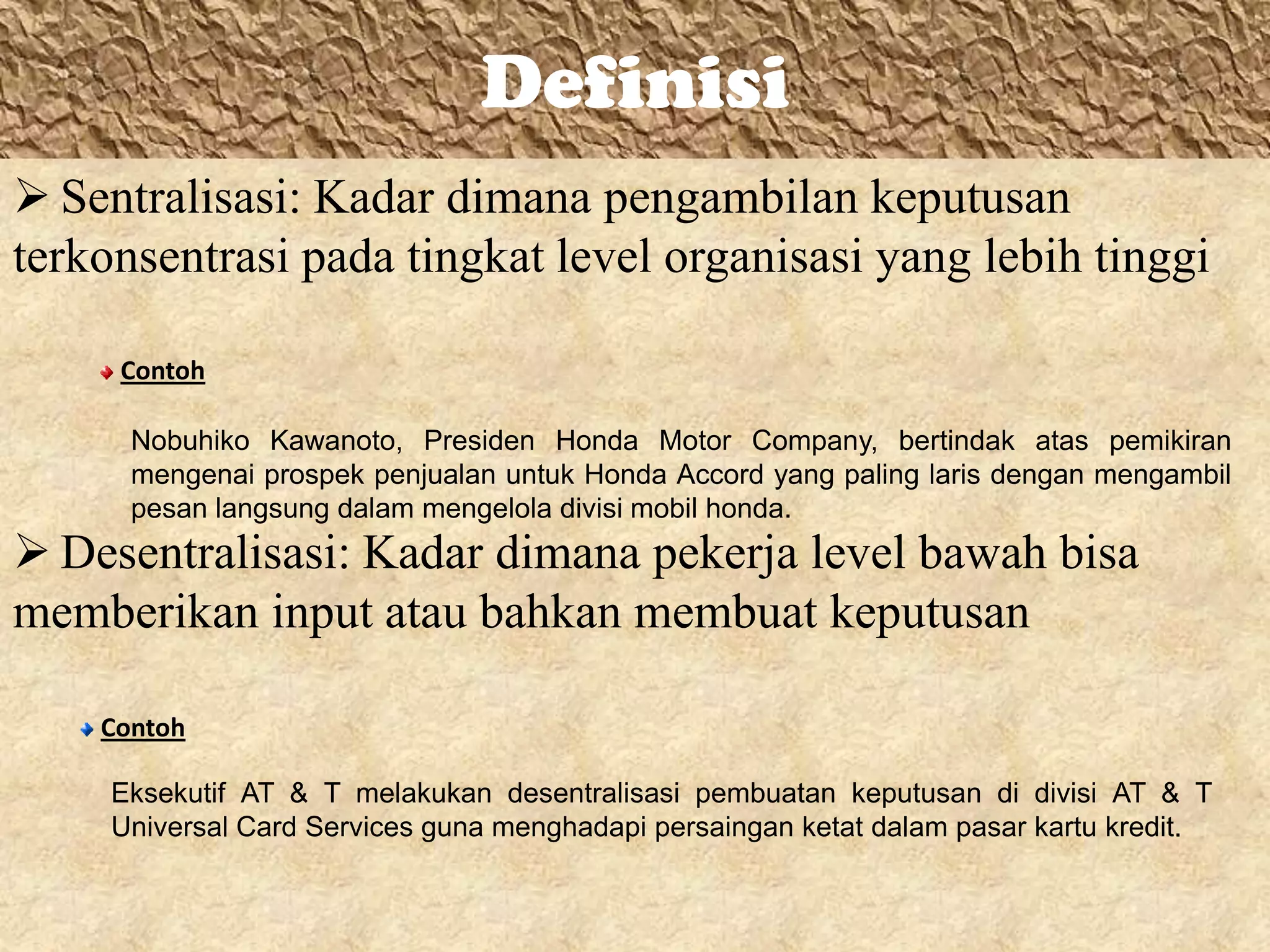 Sentralisasi dan desentralisasi | PPTX