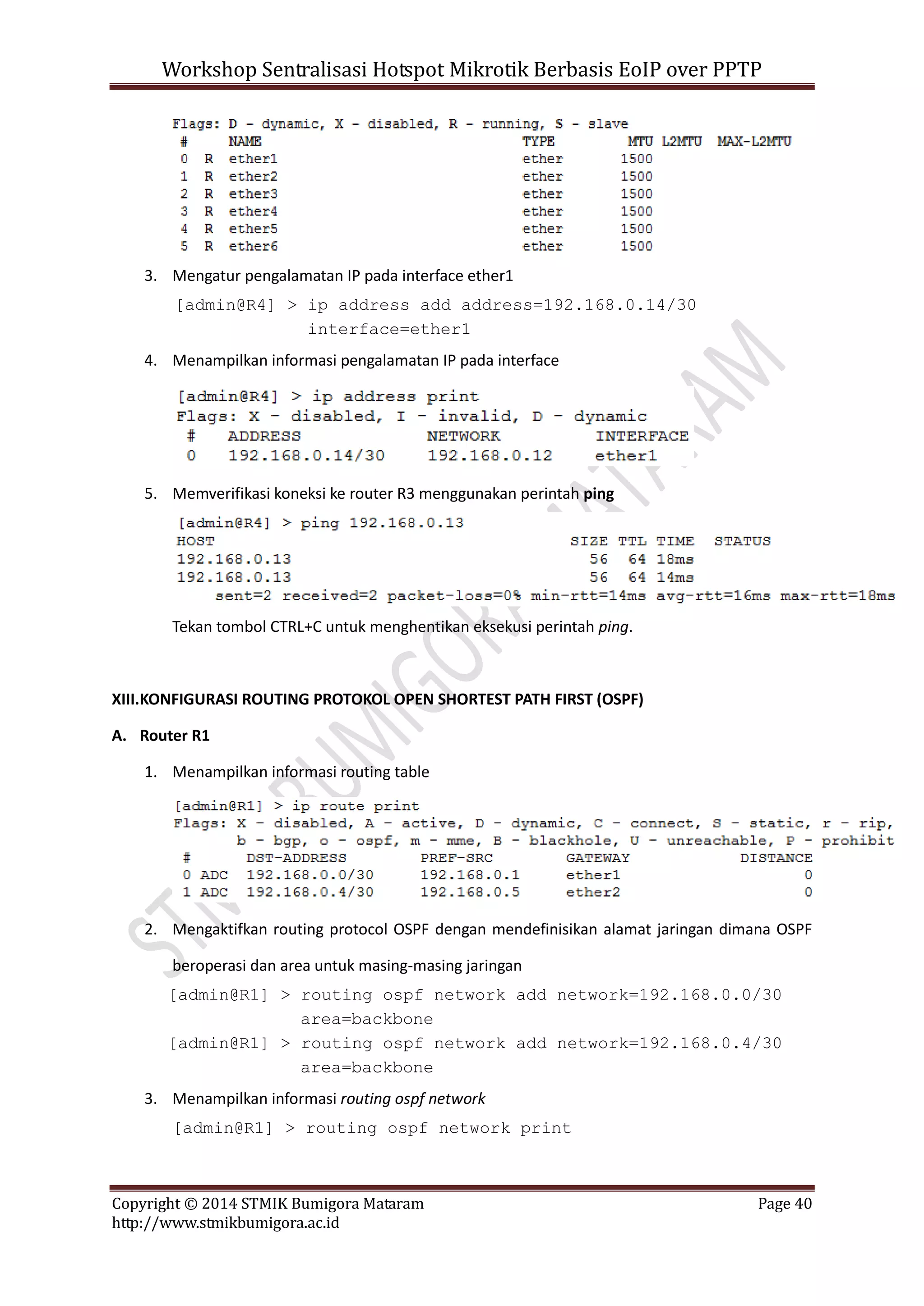 Sentralisasi Hotspot Mikrotik Berbasis EoIP over PPTP | PDF