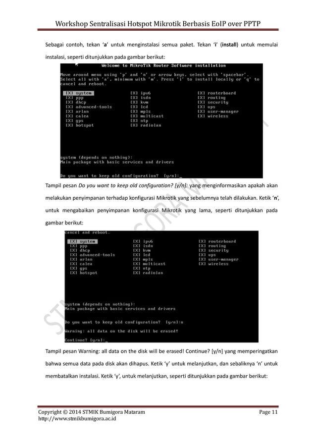 Sentralisasi Hotspot Mikrotik Berbasis EoIP over PPTP | PDF