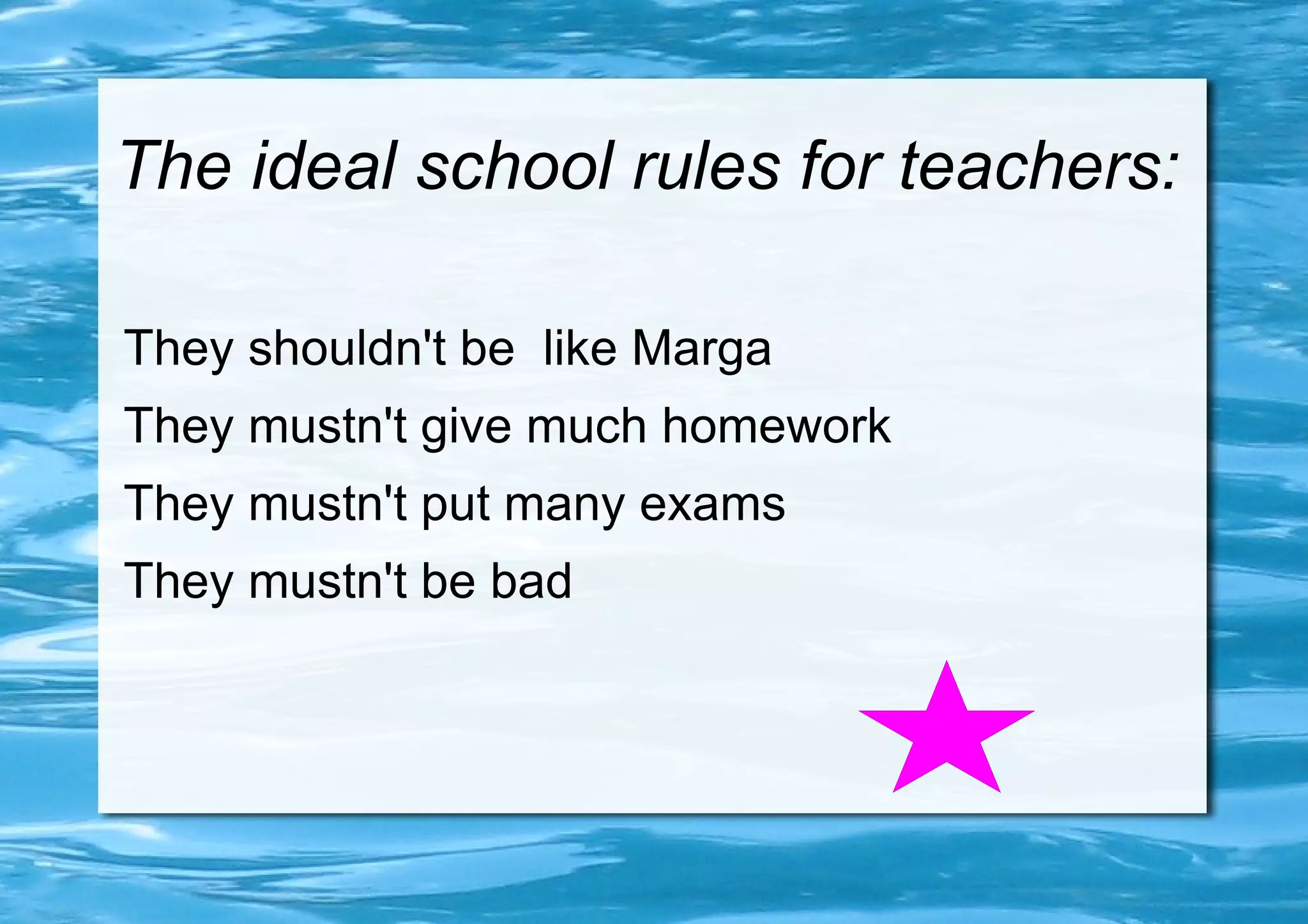 Noelia's rules | ODP