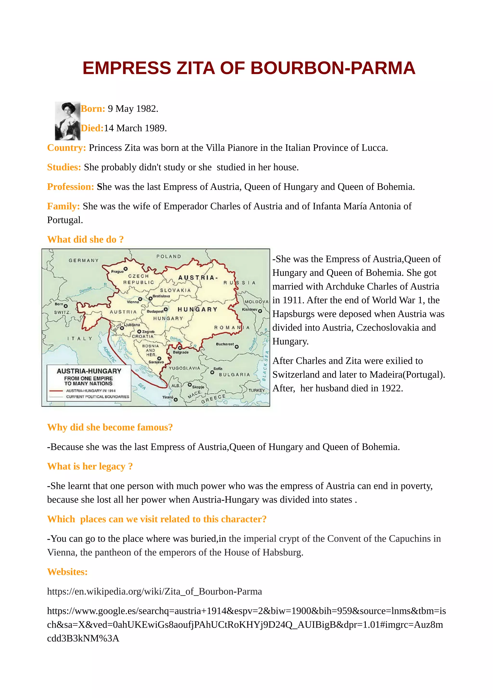 Empress Zita of Bourbon-Parma | PDF