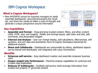 IBM Cognos 10.2 What's New? | PDF