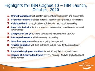 IBM Cognos 10.2 What's New? | PDF