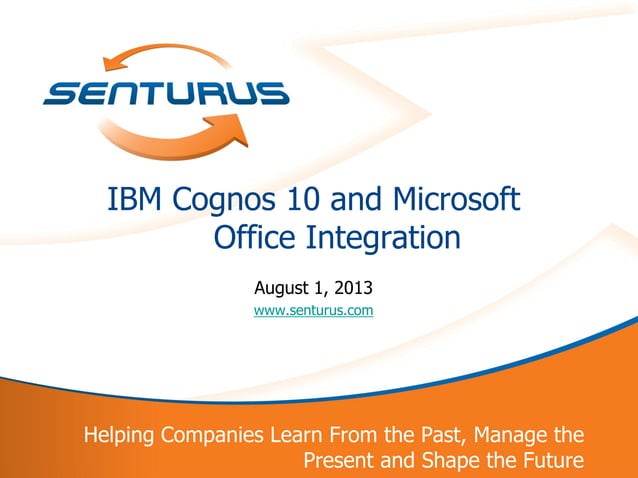 Integrating IBM Cognos 10 into Microsoft Office | PDF