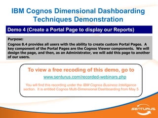 IBM Cognos Dimensional Dashboarding Techniques | PPT