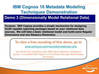 IBM Cognos 10 Framework Manager Metadata Modeling: Tips and Tricks | PPT