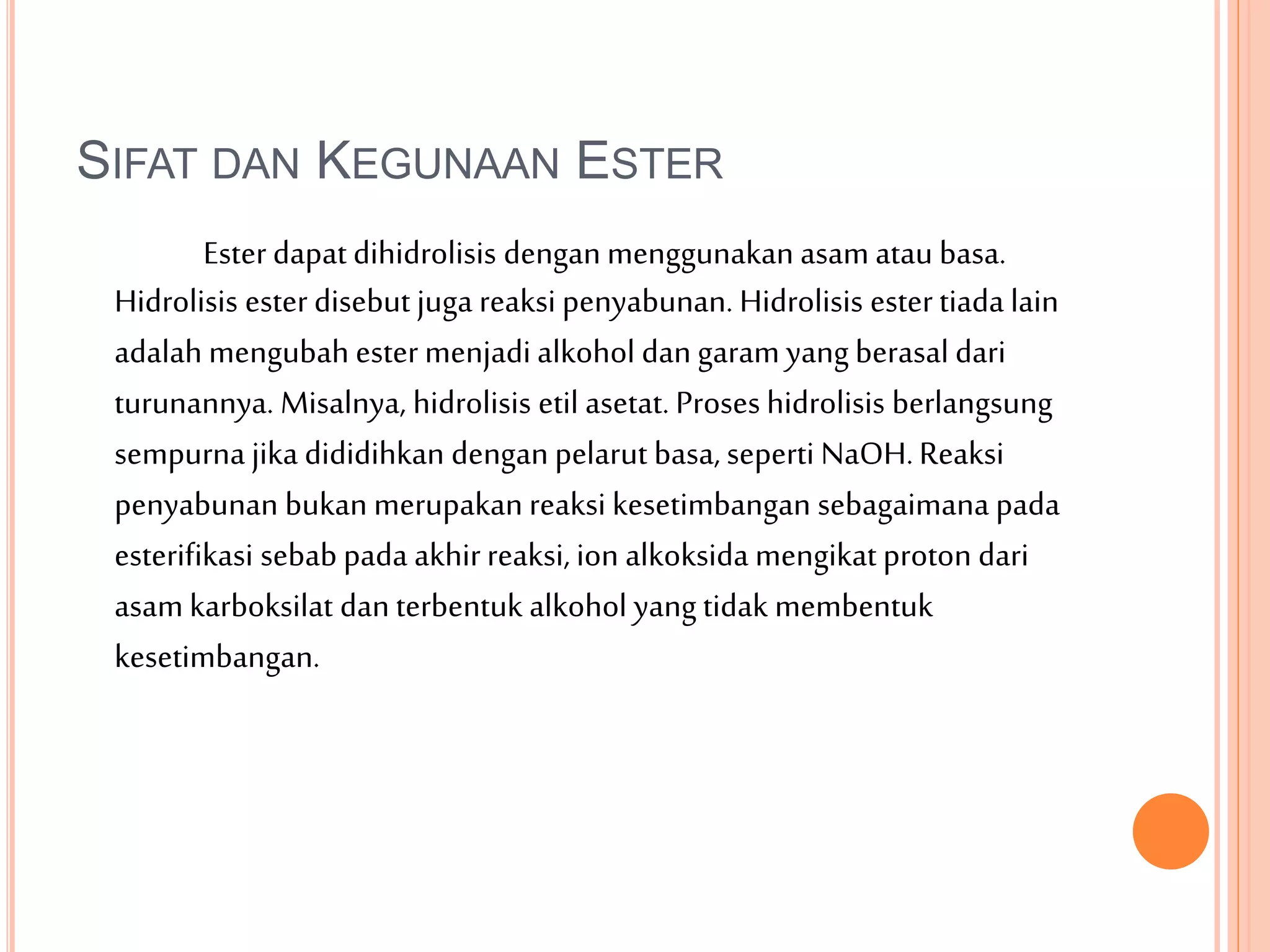 Senyawa ester | PPTX
