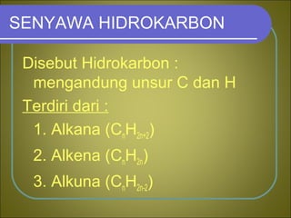 Senyawa hidrokarbon | PPT