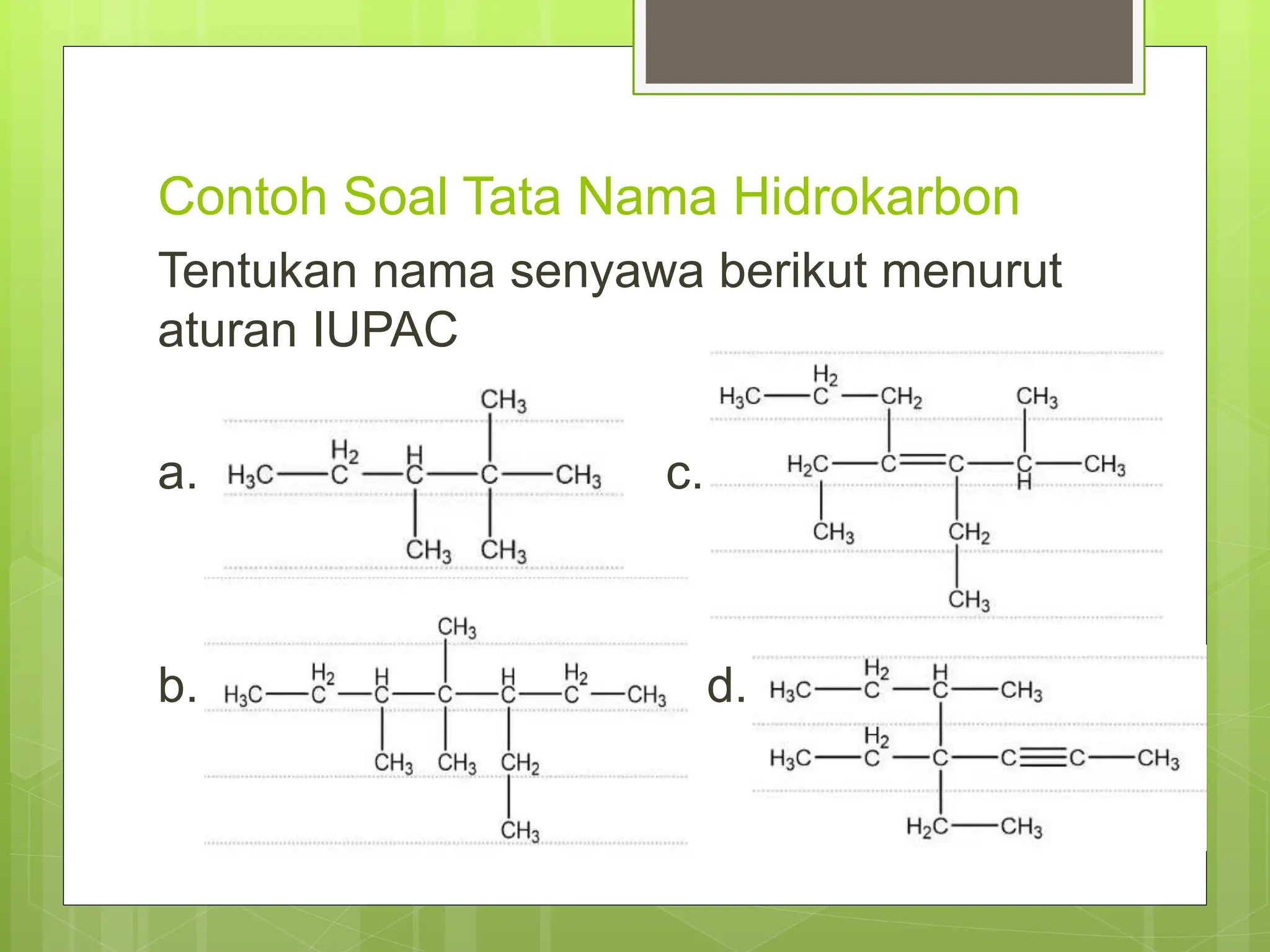 SENYAWA HIDROKARBON (Alkana, Alkena, Alkuna).pptx