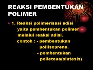 SENYAWA POLIMER KIMIA KELAS XII SMA ATAU SMK | PPT