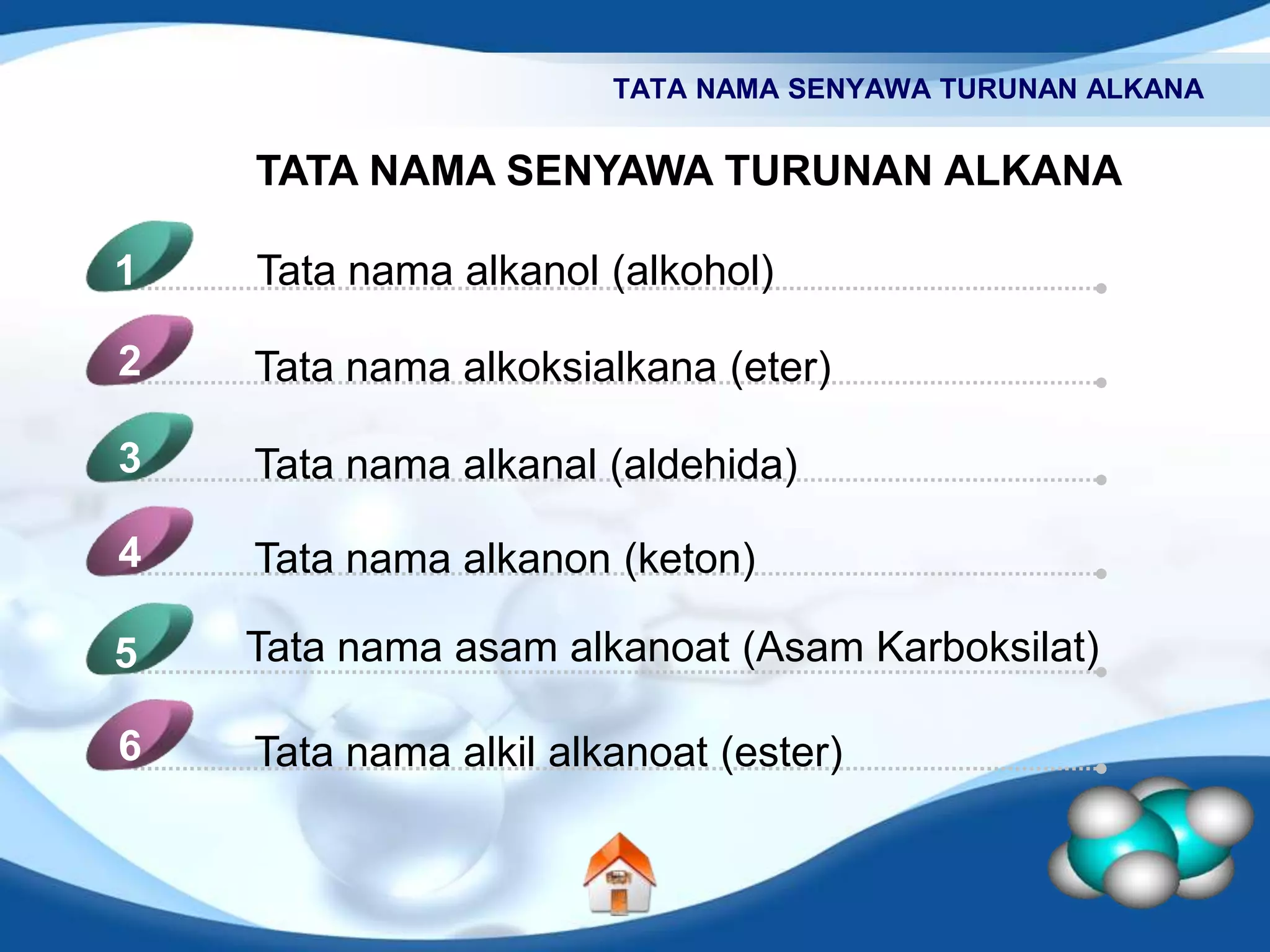 tata nama Senyawa turunan alkana | PPTX