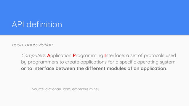 APIs presentation - August 2020 | PPTX | Internet for Beginners | Internet