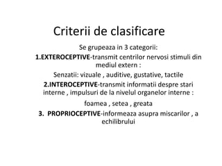 Senzatii modalitati senzoriale | PPTX
