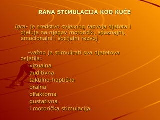 Senzomotorni razvoj djeteta tijekom prve godine života | PPT