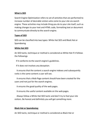 SEO | RTF | Web Design and HTML | Internet