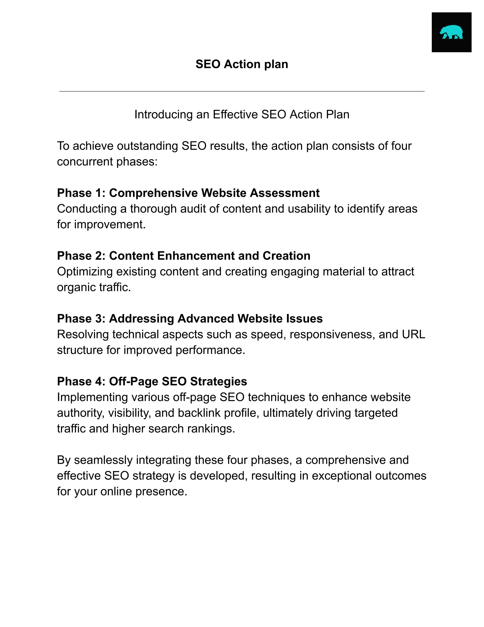 SEO- Action Plan- Suzera Digital | PDF