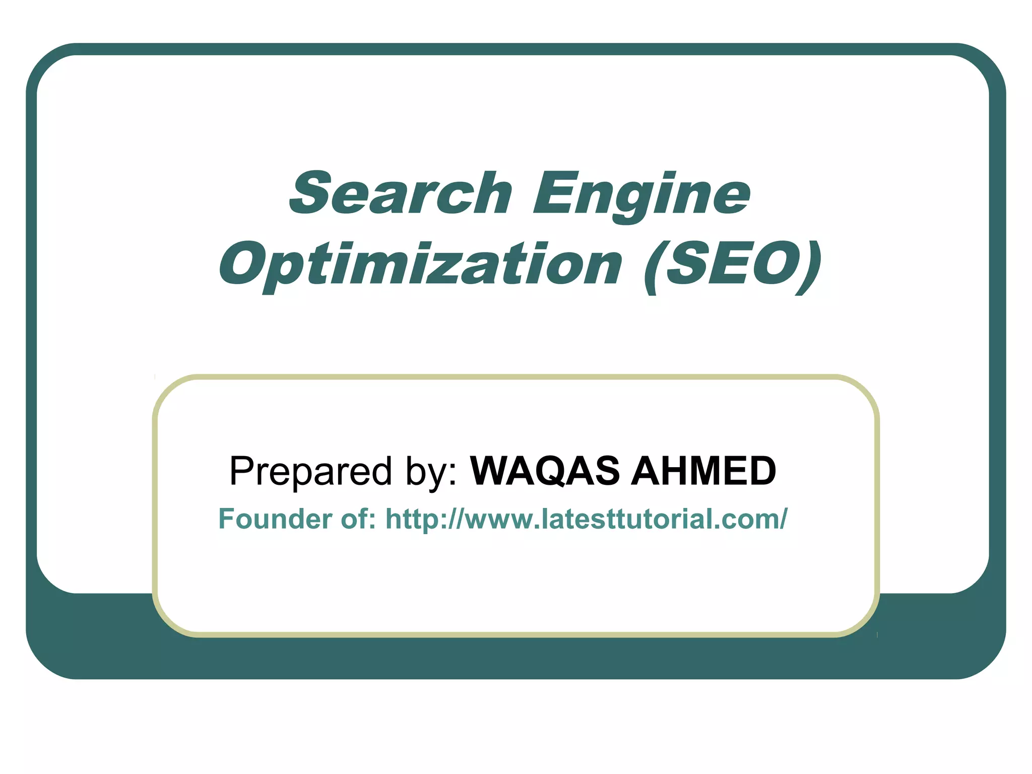 Search Engine Optimization Tips: SEO Tips For Beginners in 2015 | PPT