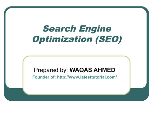 Search Engine Optimization Tips: SEO Tips For Beginners in 2015 | PPT