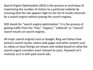 SEO Case Study - Digital Marketing | PPTX