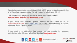Seo guide & tips for web designers | PPT