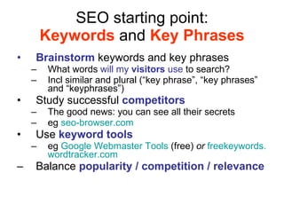 Search Engine Optimisation (SEO) - The Basics Explained | PPT