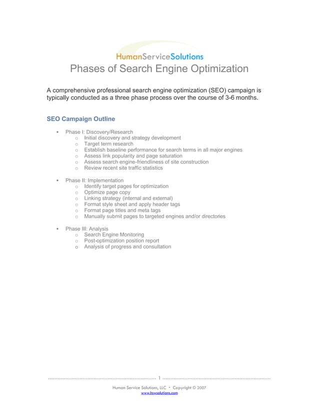 Seo Phases | PDF