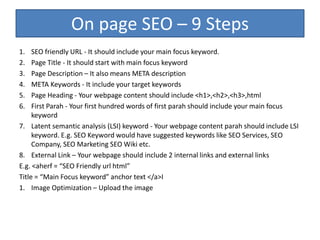 Seo process step by step | PPT