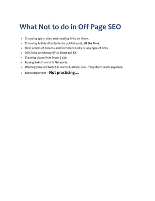 COMPLETE SEO GUIDE|| SEO NOTES PDF | PDF