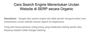 SEO 101 (Bahasa Indonesia) | PPTX