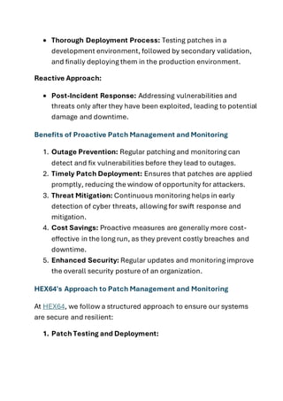The Importance of Proactive Patch Management and Monitoring: Lessons ...