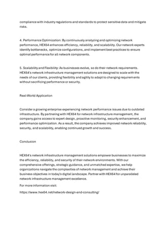 Maximizing Network Efficiency: HEX64's Network Infrastructure ...