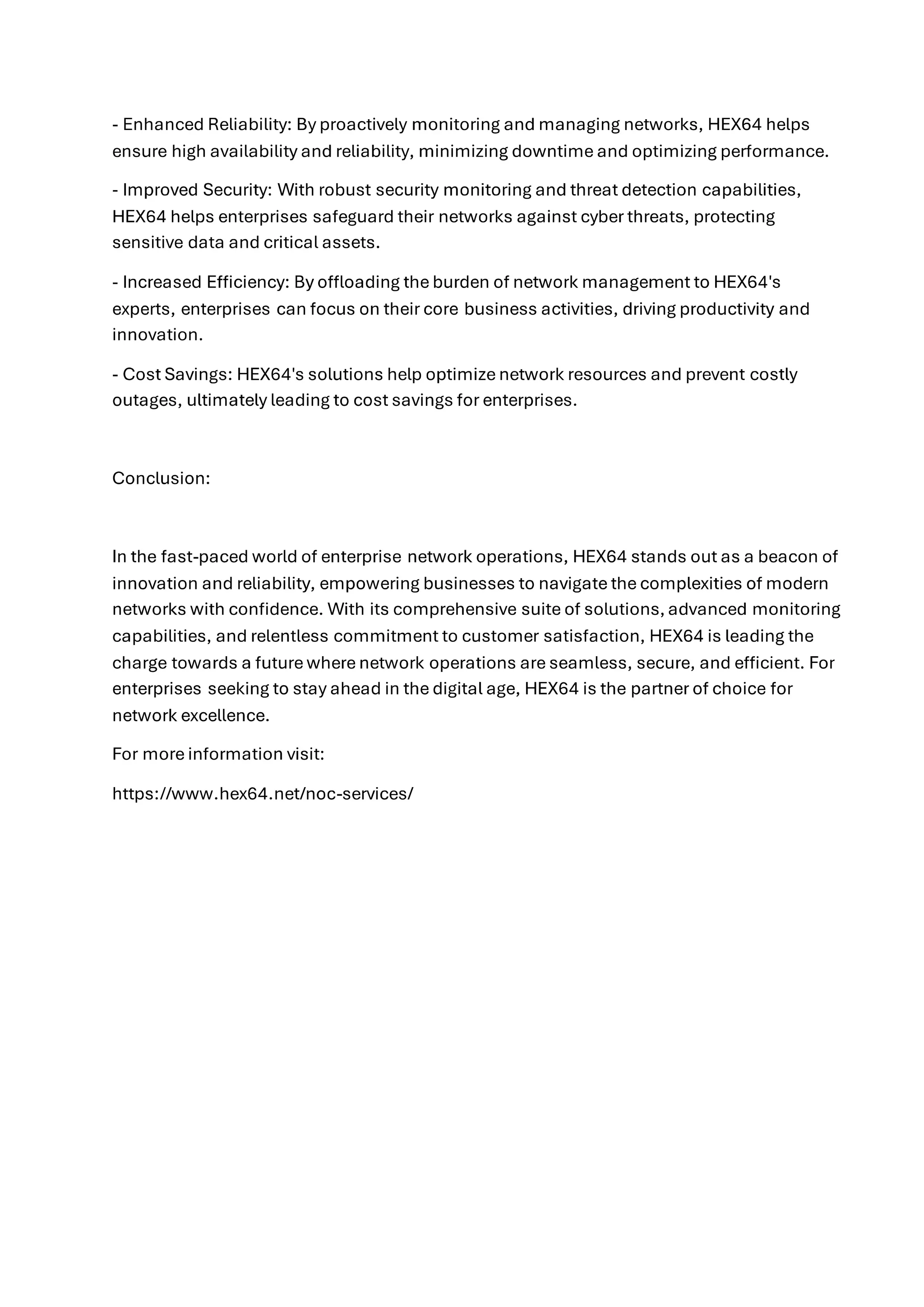 Revolutionizing Enterprise Network Operations: A HEX64 Perspective | PDF